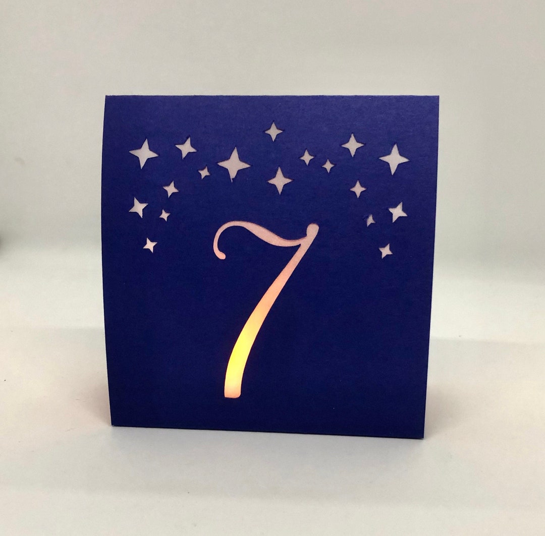 STARRY NIGHT Table Numbers Luminaries for Weddings Color Choices ...
