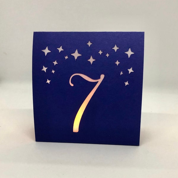Navy Table Numbers - Etsy