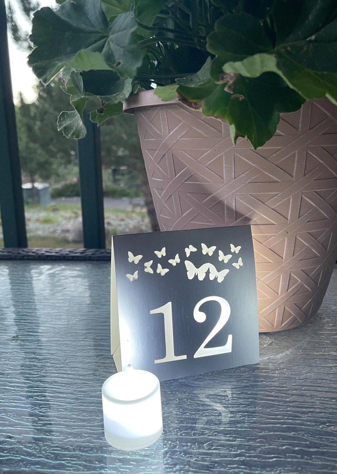 Butterfly Table Number Tents • Luminaries for Weddings • Color Choices ...