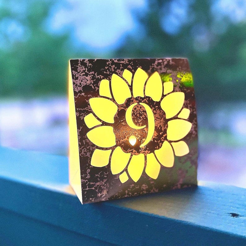 Sunflower Table Numbers: Rustic Wedding Luminaries - Etsy
