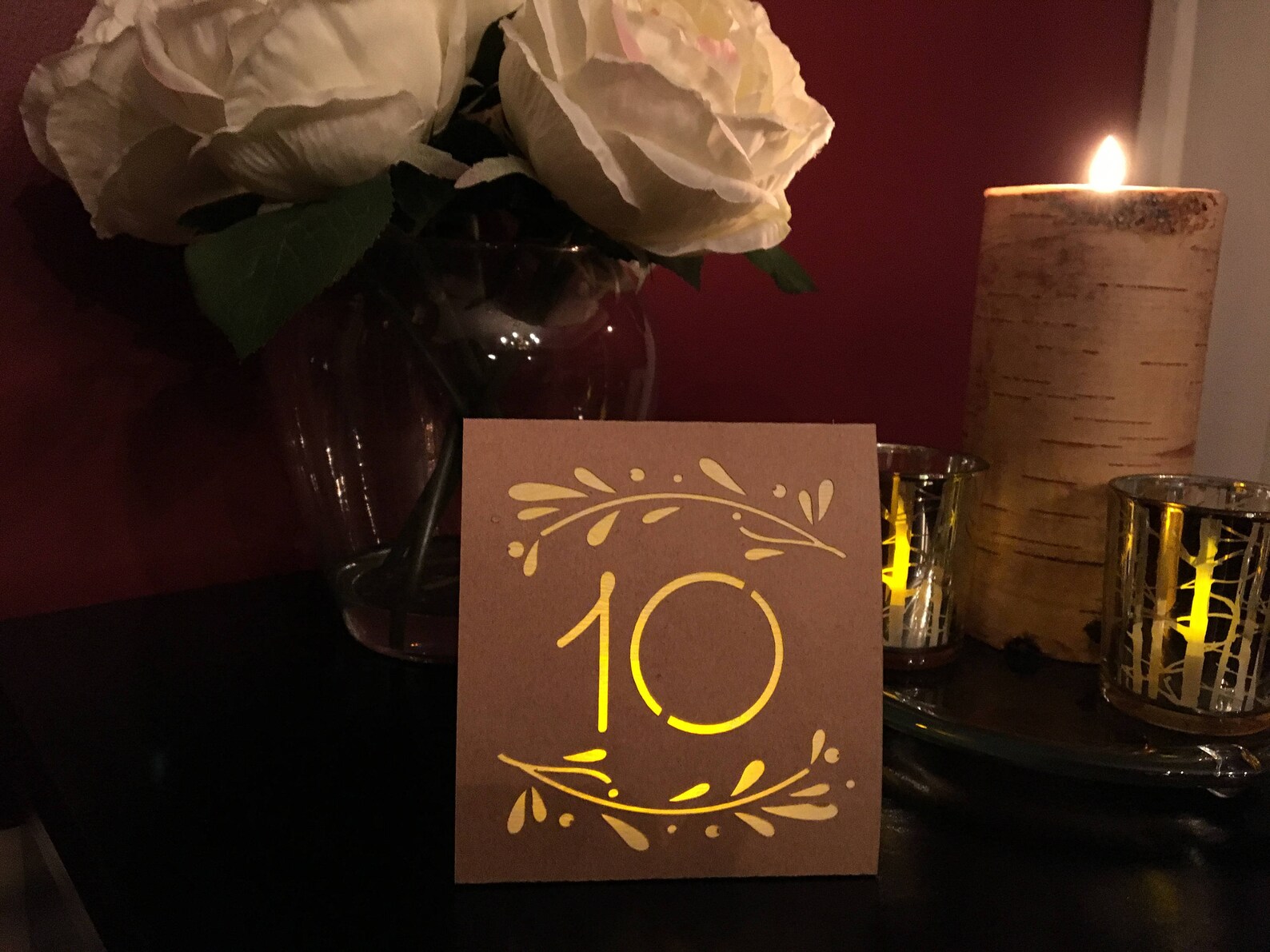 Rustic Wedding Table Numbers Luminaries Fall Wedding | Etsy