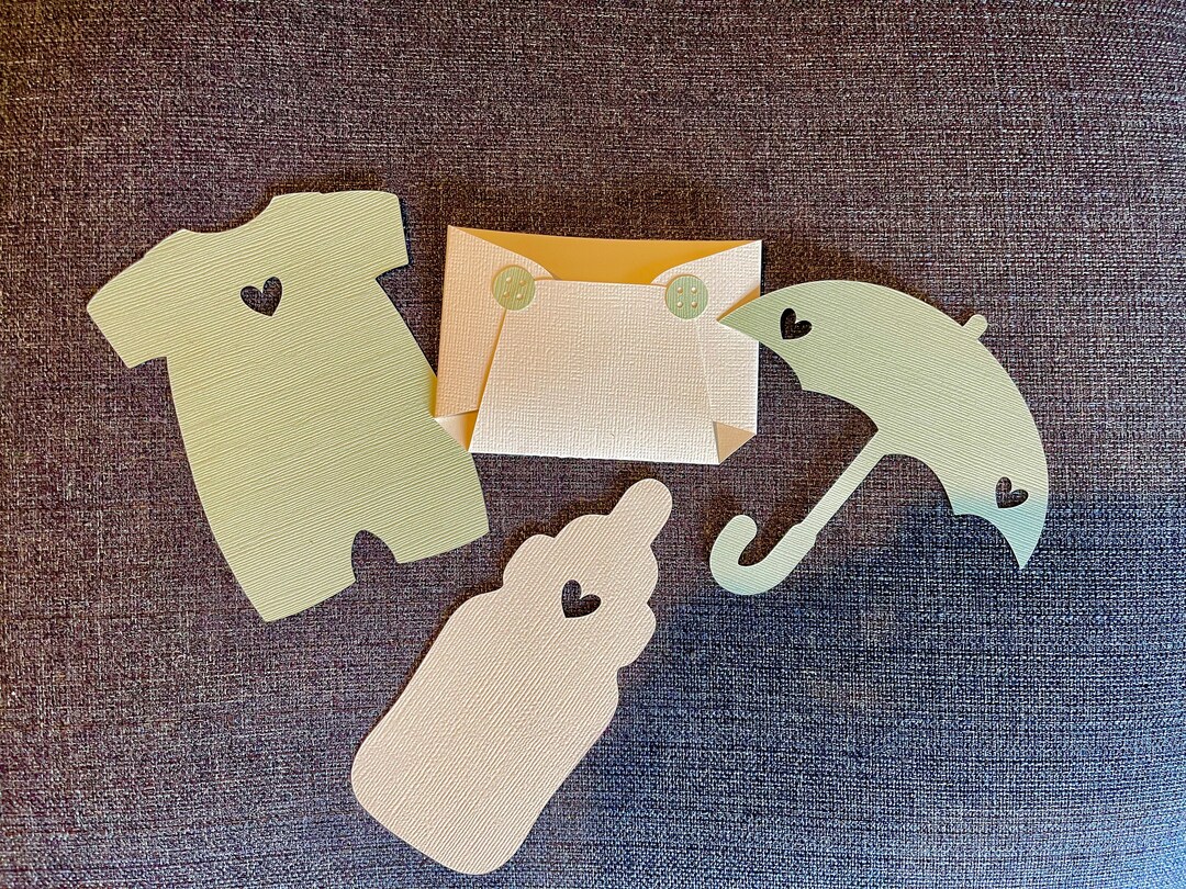 BABY SHOWER NAME Tags Set of 4 diaper Baby Bottle Umbrella - Etsy