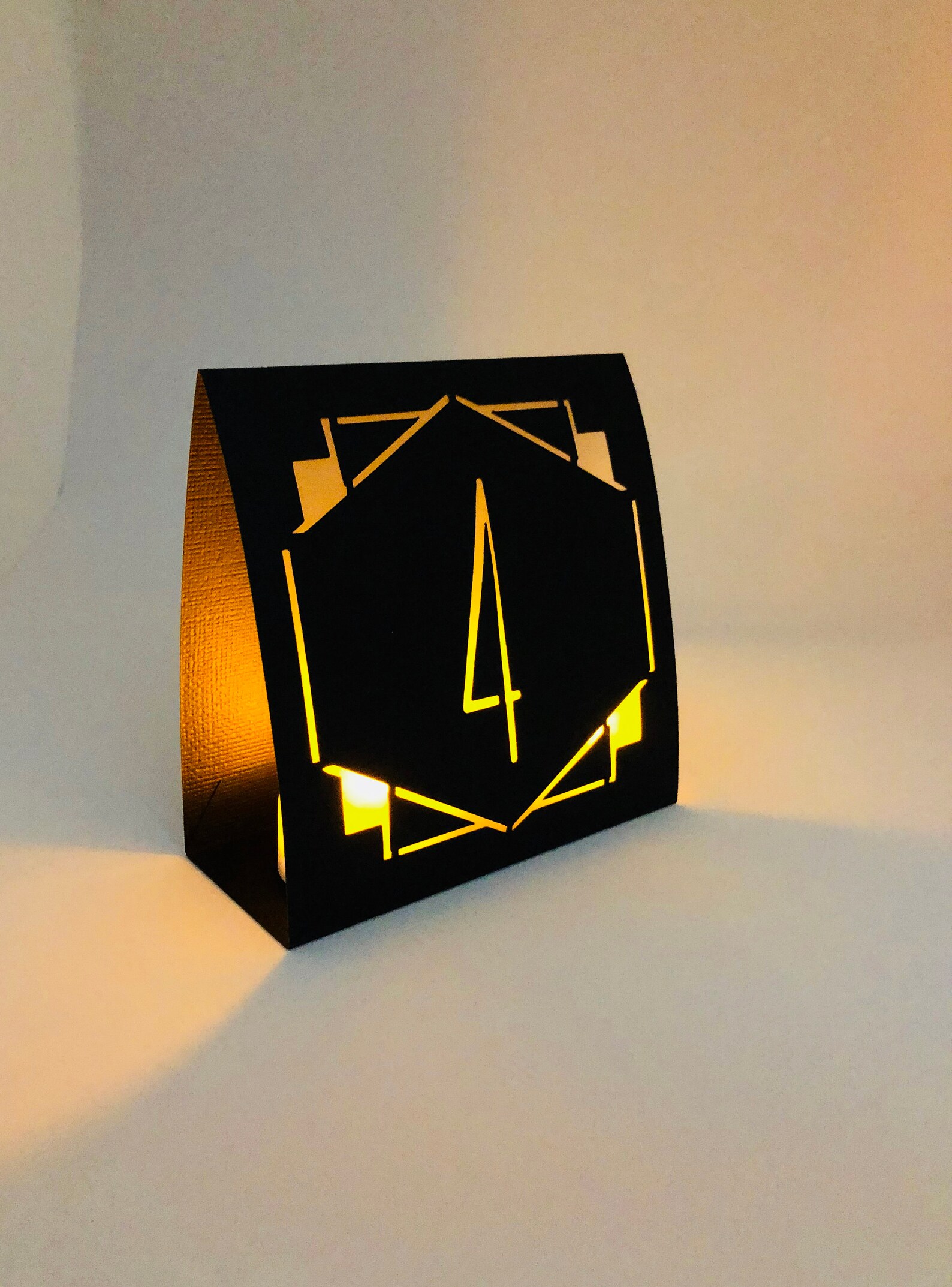 ART DECO Table Number Luminaries Wedding Table Numbers Free - Etsy