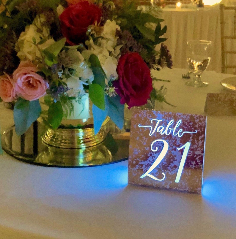 GORGEOUS Table Number Luminaries Mercury Glass Cardstock in - Etsy
