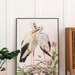 Stork Print Art, Watercolor Print, Stork Bird Nest Wall Print, Stork ...