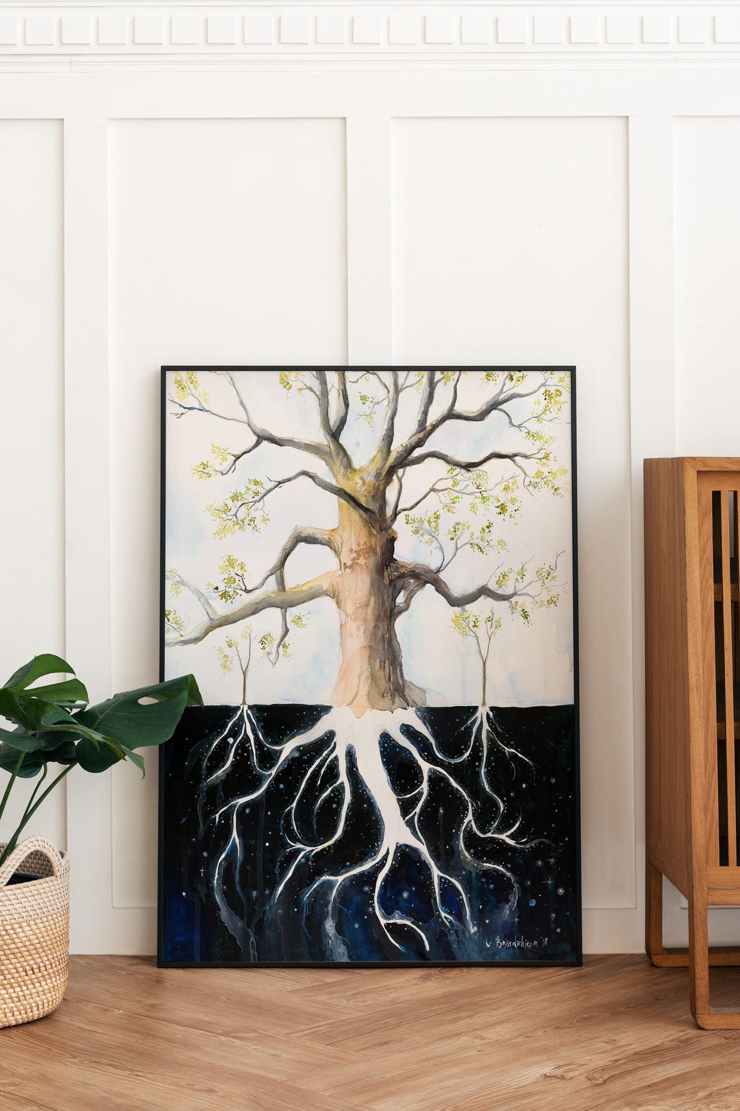 Tree of Life Mother to Its Seedlings, Tree Painting With Mother and ...