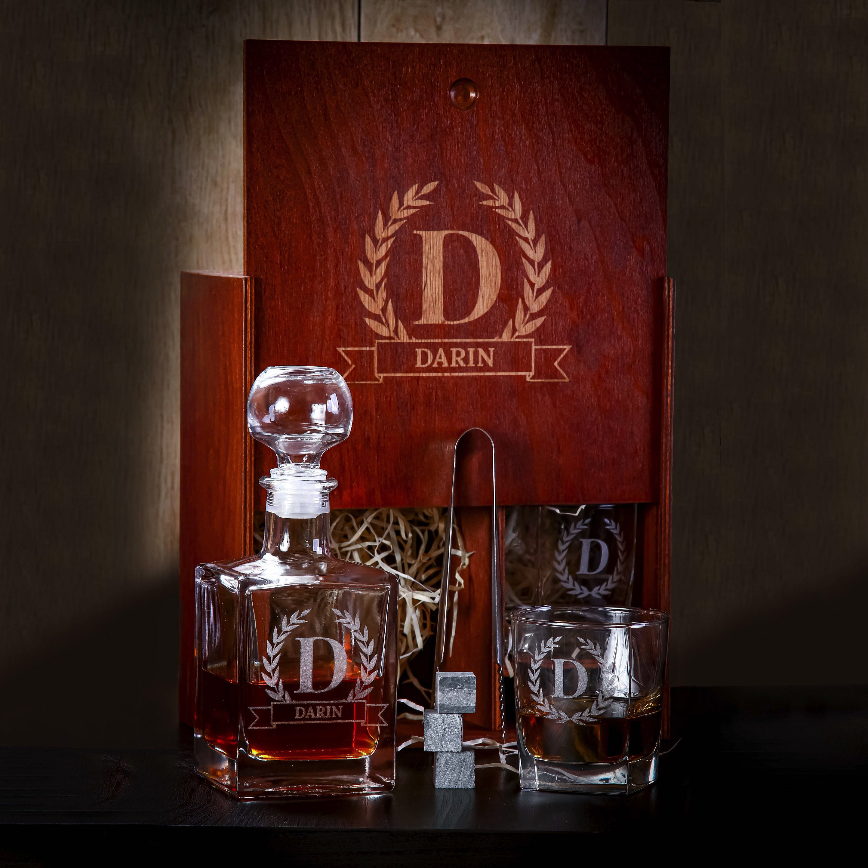 Whiskey Set Bourbon Decanter Set Ts For Men Fathers Day Etsy