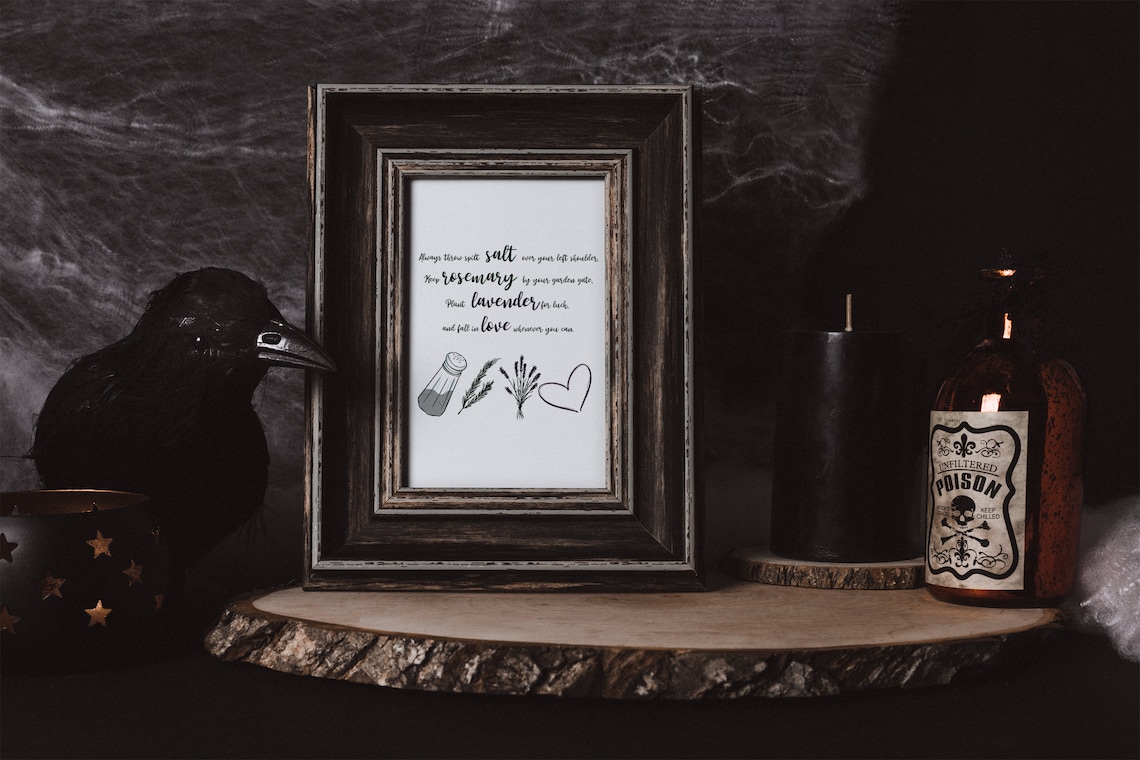 Practical Magic Salt, Rosemary, Lavender, Love Quote Digital Print PDF ...