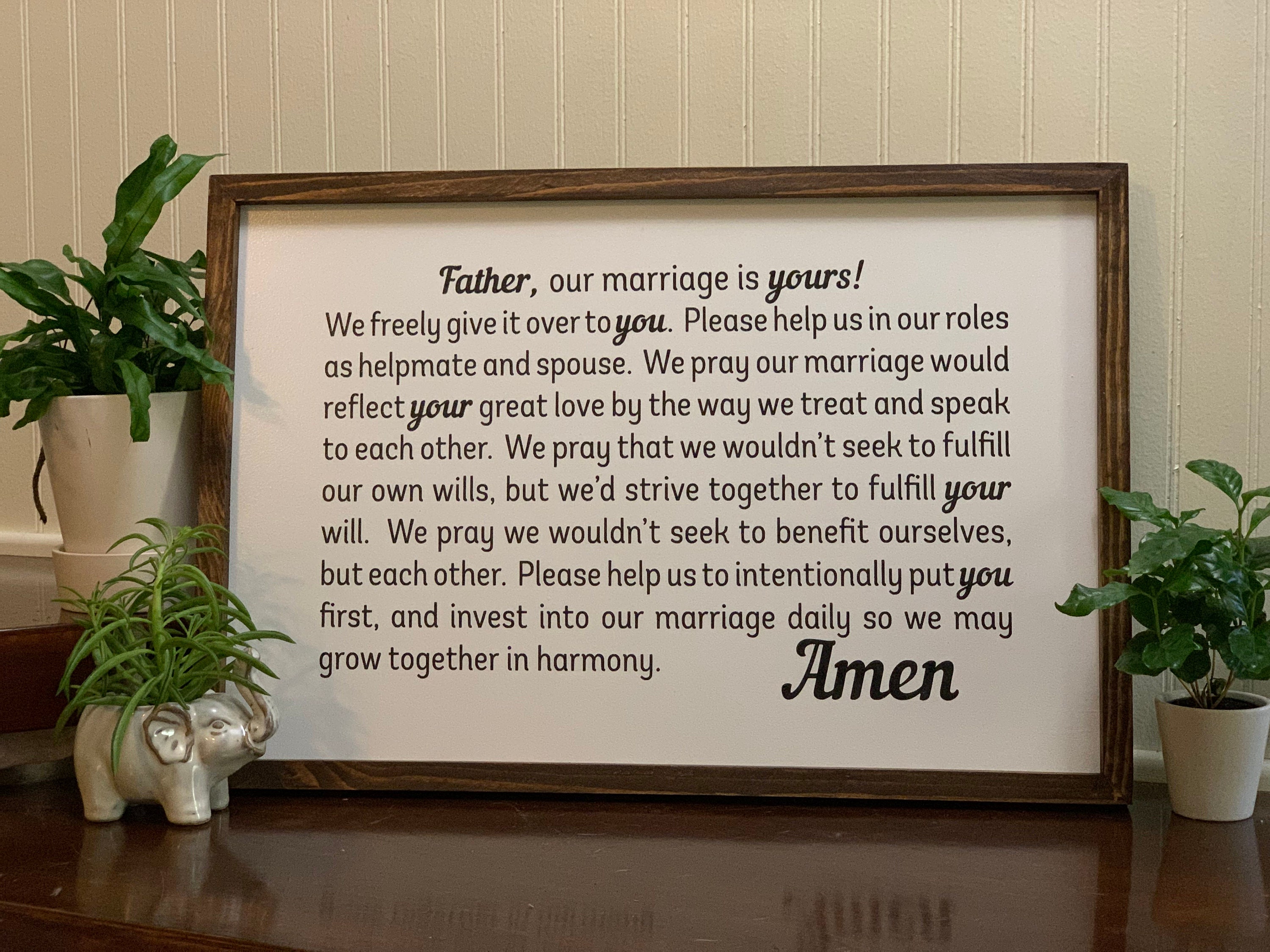 Marriage Prayer - Etsy