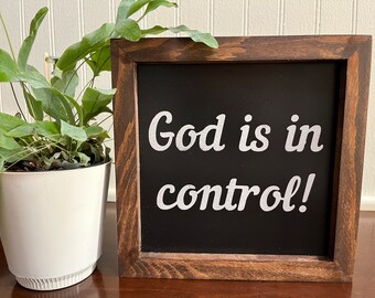 God is in Control Signs - Etsy