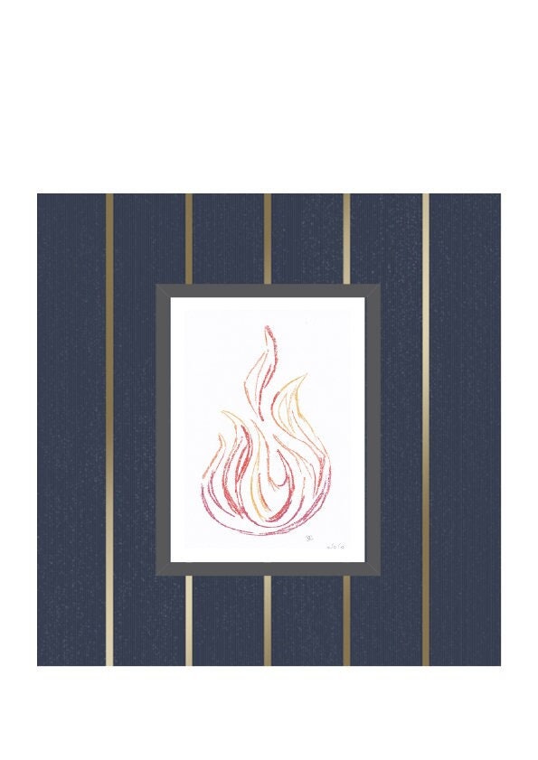 Ner Tamid Oil Pastel Line Drawing Limited Edition Prints A4 - Etsy