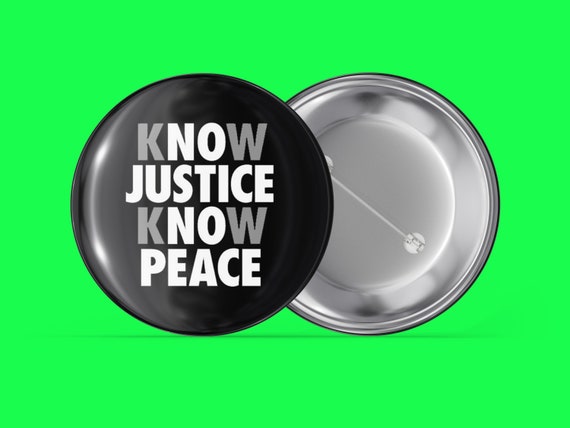 Know Justice No Peace Black Lives Matter Handmade Pin | Etsy