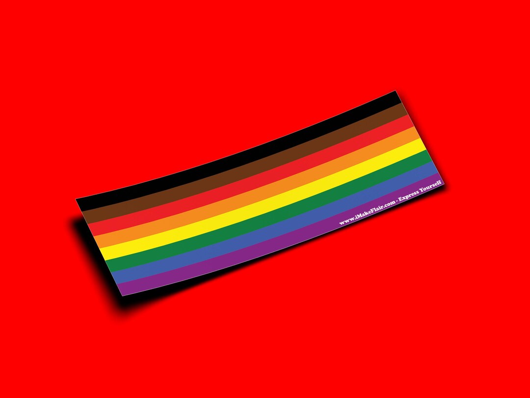POC Inclusive Pride Rainbow - 10" X 3" Bumper Sticker or Magnet ...