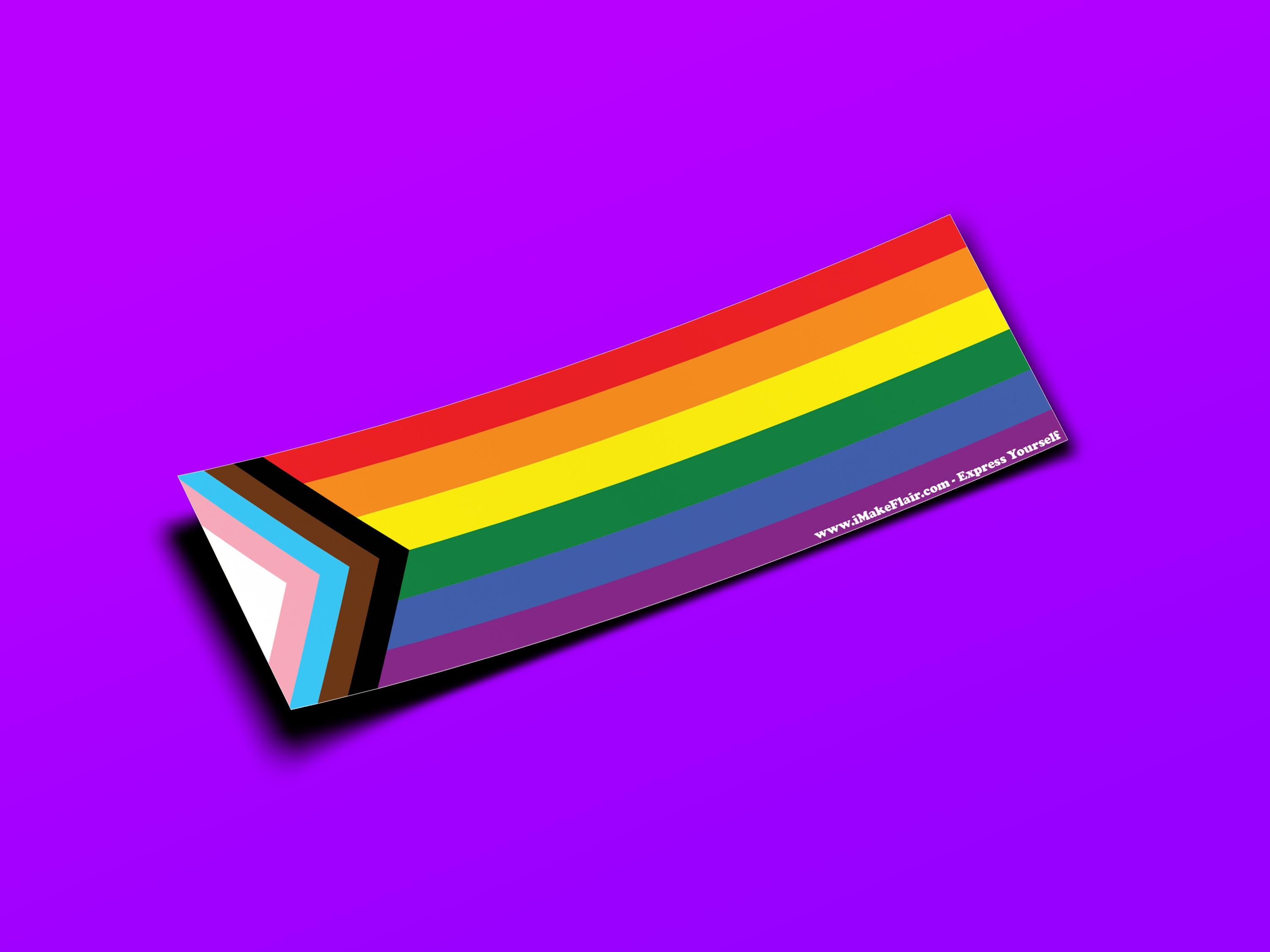 Progress Pride Rainbow LGBTQ - 10" X 3" Bumper Sticker or Magnet ...