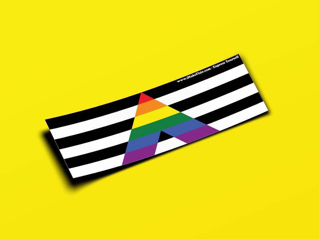 LGBTQ Ally Pride - 10" X 3" Bumper Sticker or Magnet - Waterproof - Uv ...
