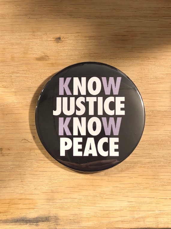 Know Justice No Peace Black Lives Matter Handmade Pin | Etsy