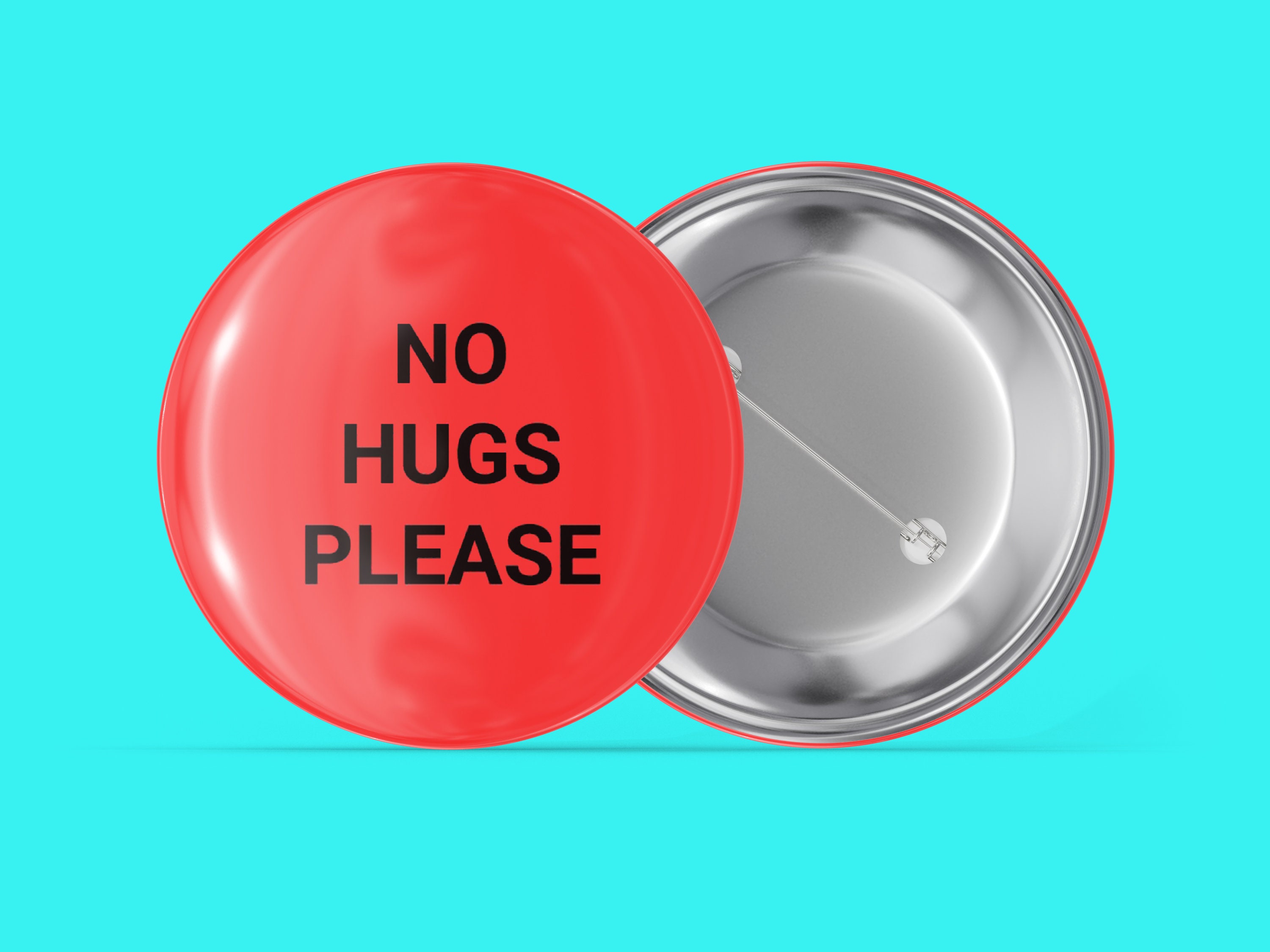 No Hugs Please Handmade Pin Back Button Magnet Keychain - Etsy Singapore