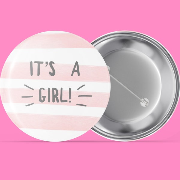 It's a Girl Button - Etsy