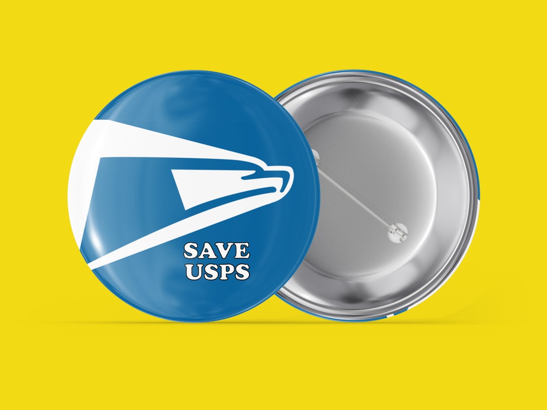 Save USPS - Postal Service - Back the Blue - Handmade Pin Back Button ...