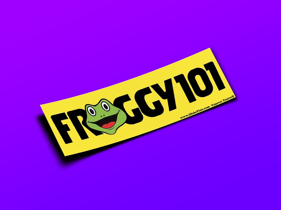 Froggy 101 - 10" X 3" Bumper Sticker or Magnet - Waterproof - Uv ...