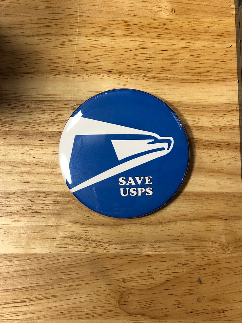 Save USPS Postal Service Back the Blue Handmade Pin Back | Etsy