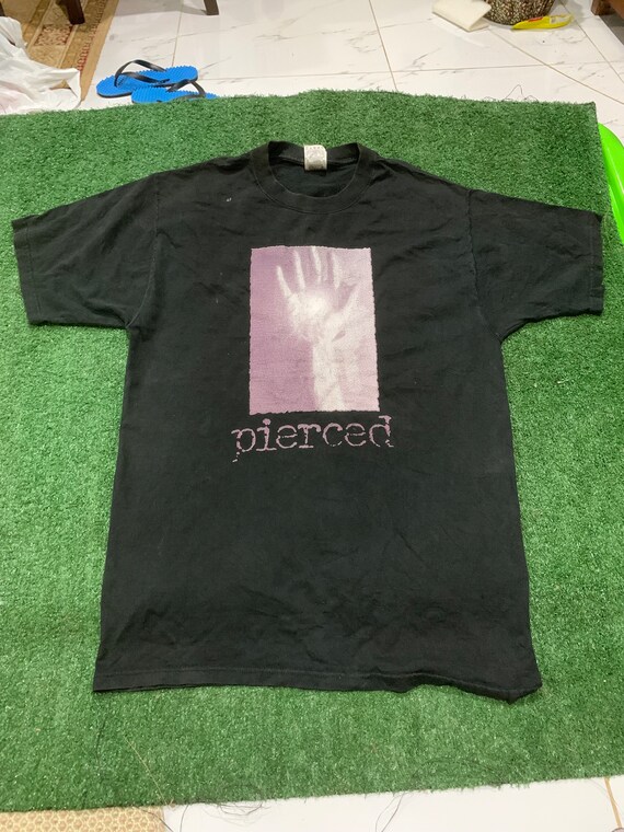 Rare!! Vintage Pierced Hand Print Images Band L size - Gem