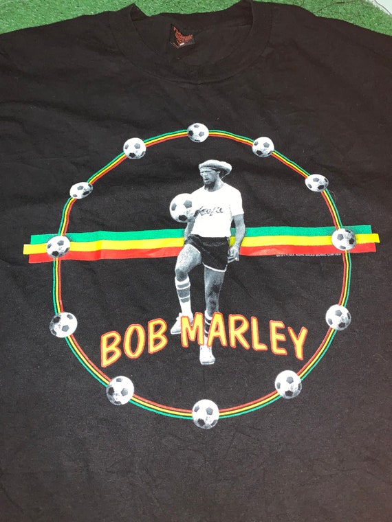 Vintage Bob Marley Playing Football Freestyle Fashion… - Gem