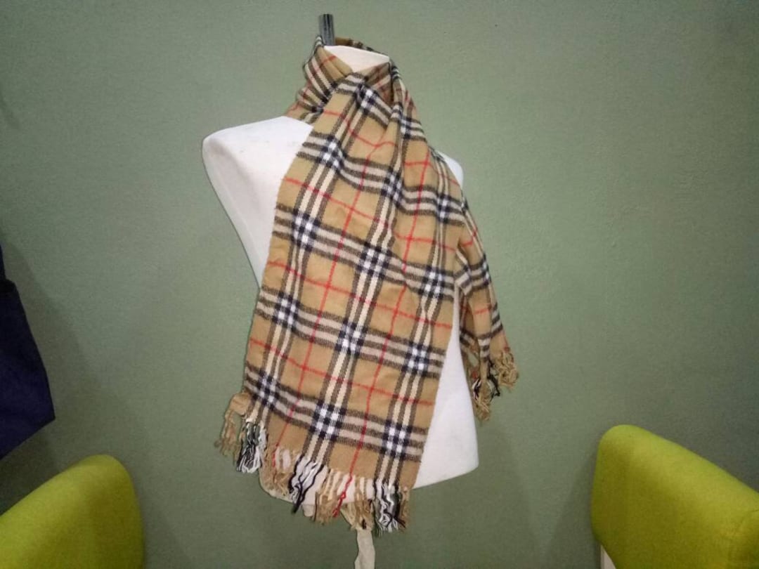 Alfredo Versace Nova Check Shawl Mafla Scarves Wool - Etsy