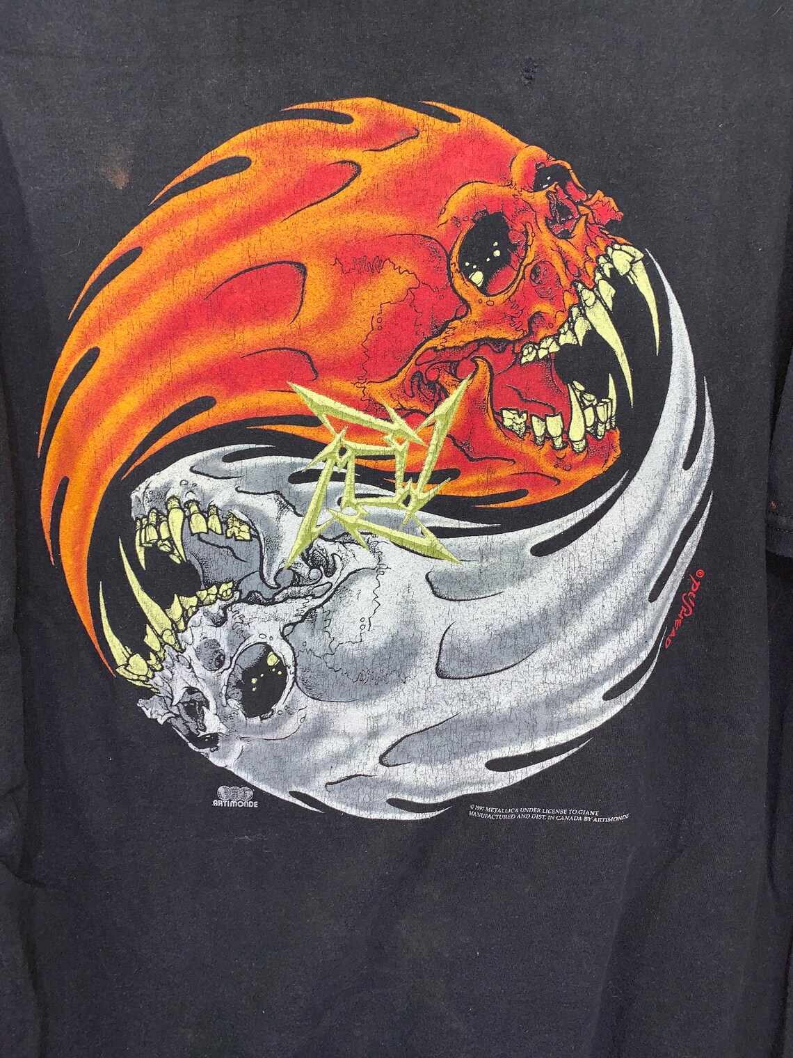 Rare Metallica Rebel Pushead Design Flamming Skull 1997 - Etsy