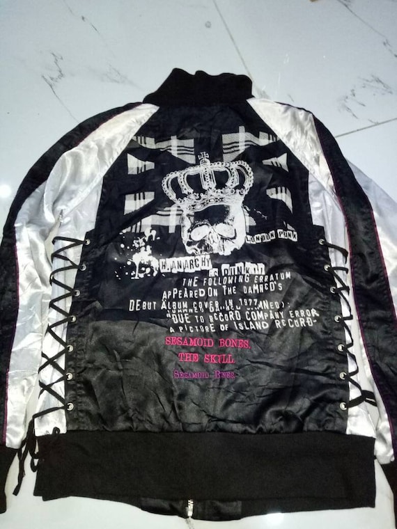 Vintage The Skull H Anarchism for plus Punk Sukajan J… - Gem