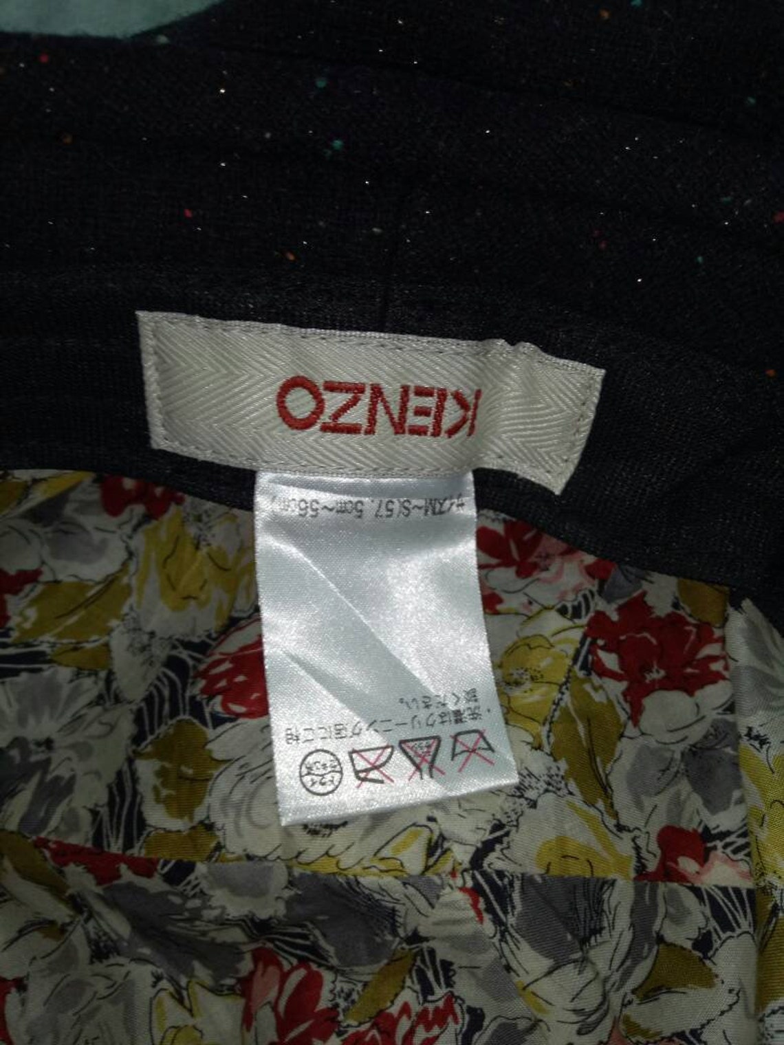 Kenzo Flower Embroidery Design Newboys Hat Small 56-57.5 Cm | Etsy