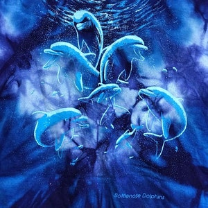 Vintage Planet Earth One Earth One Future Bottlenose Dolphins Tie Dye ...