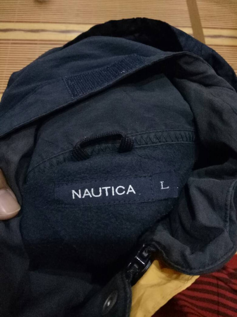 Vintage Nautica Sailing Gear Spell Out Big Logo Jacket Hoodies / Street ...