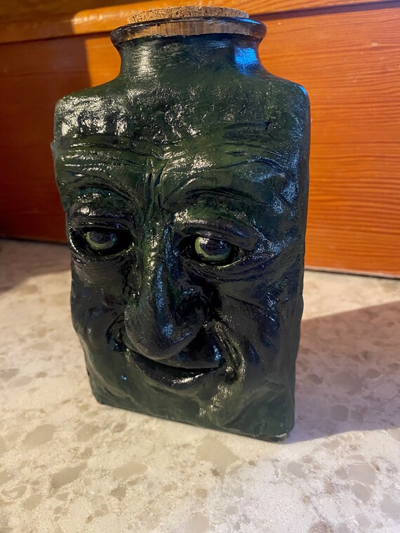 Creepy Green Face Jar | Etsy