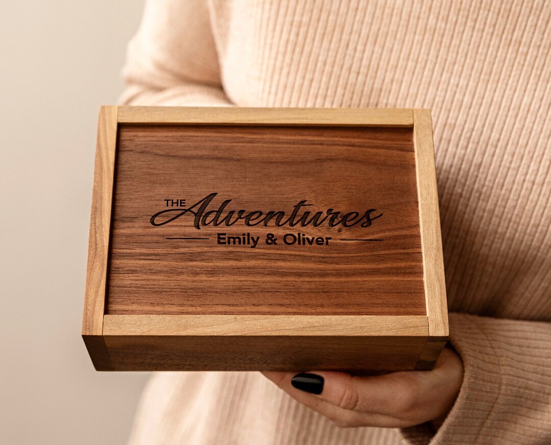 Travel Memory Box Empty Keepsake Storage Box for Photos Cards Letters ...