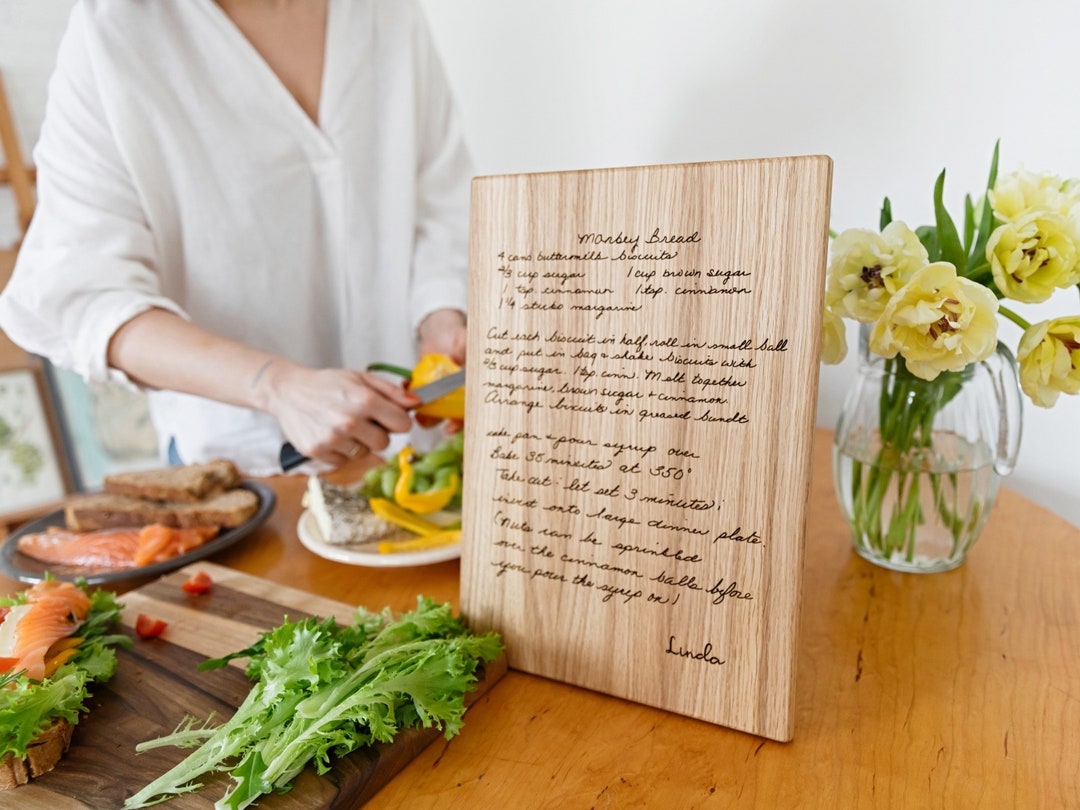 Custom Handwritten Recipe Cutting Board, Personalized Recipe Board ...