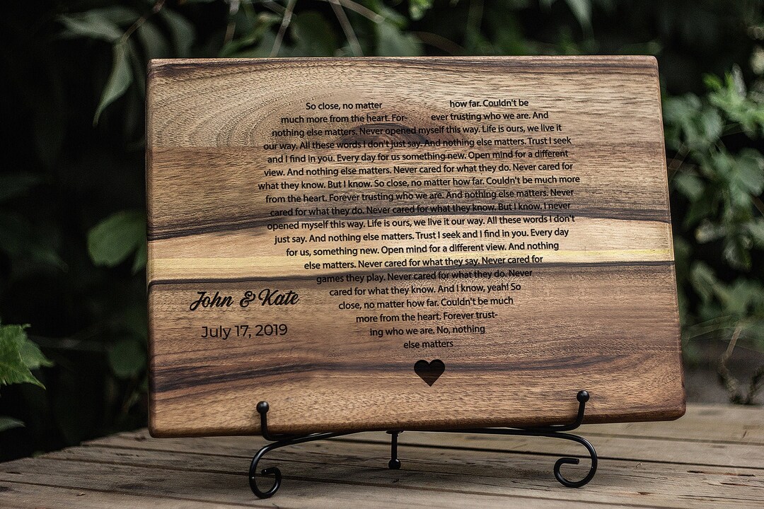 Engraved Wedding Song, First Dance Lyrics, Your Wedding Lyrics Engraved ...