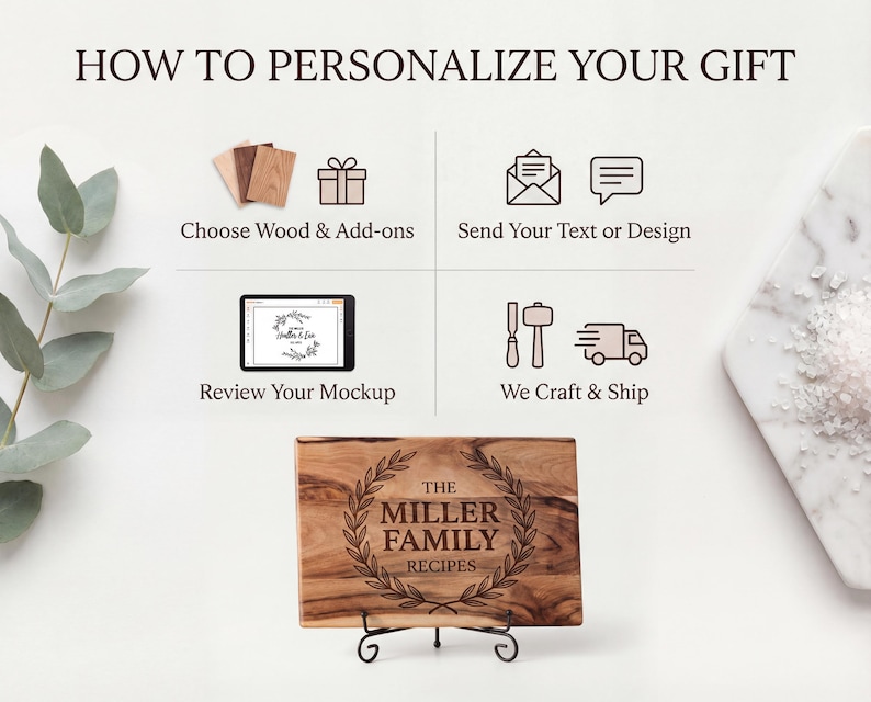 Custom Engraved Walnut Cutting Board | Personalized Kitchen Gift for ...