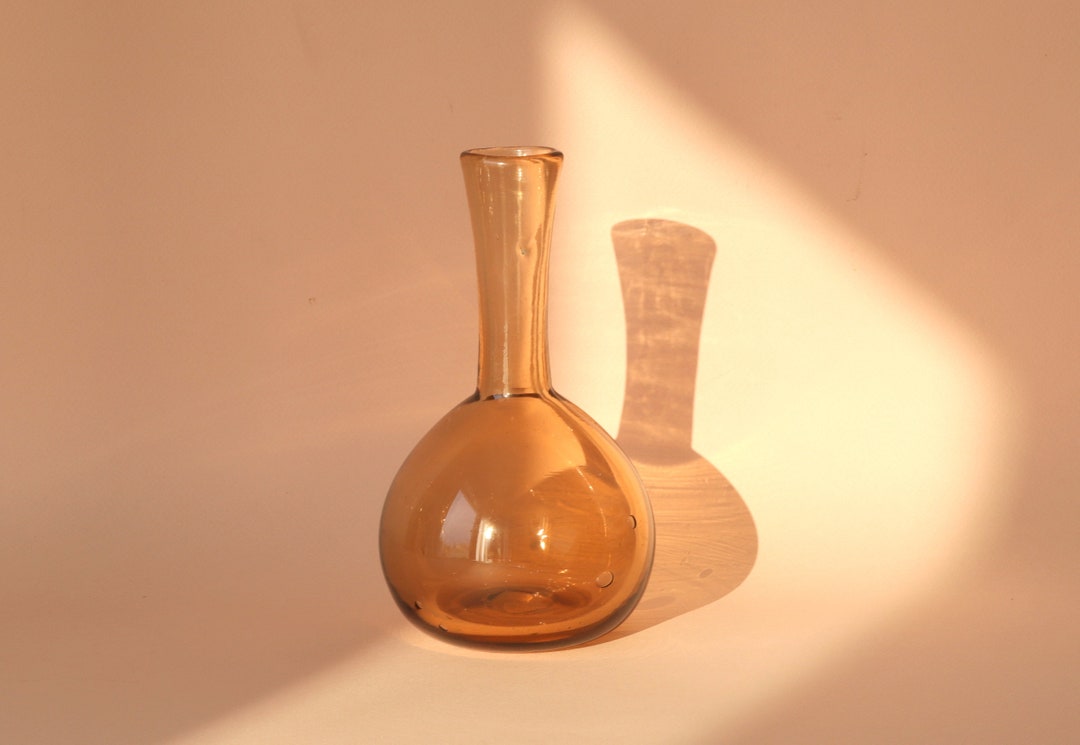 French Vintage Blown Brown Glass Jug in BIOT Style 1950s - Etsy