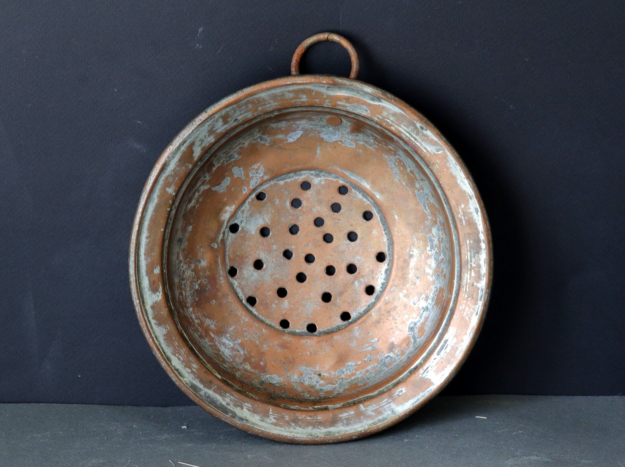 French Antique Copper Colander 1900s Copper Sieve 18 cm | Etsy