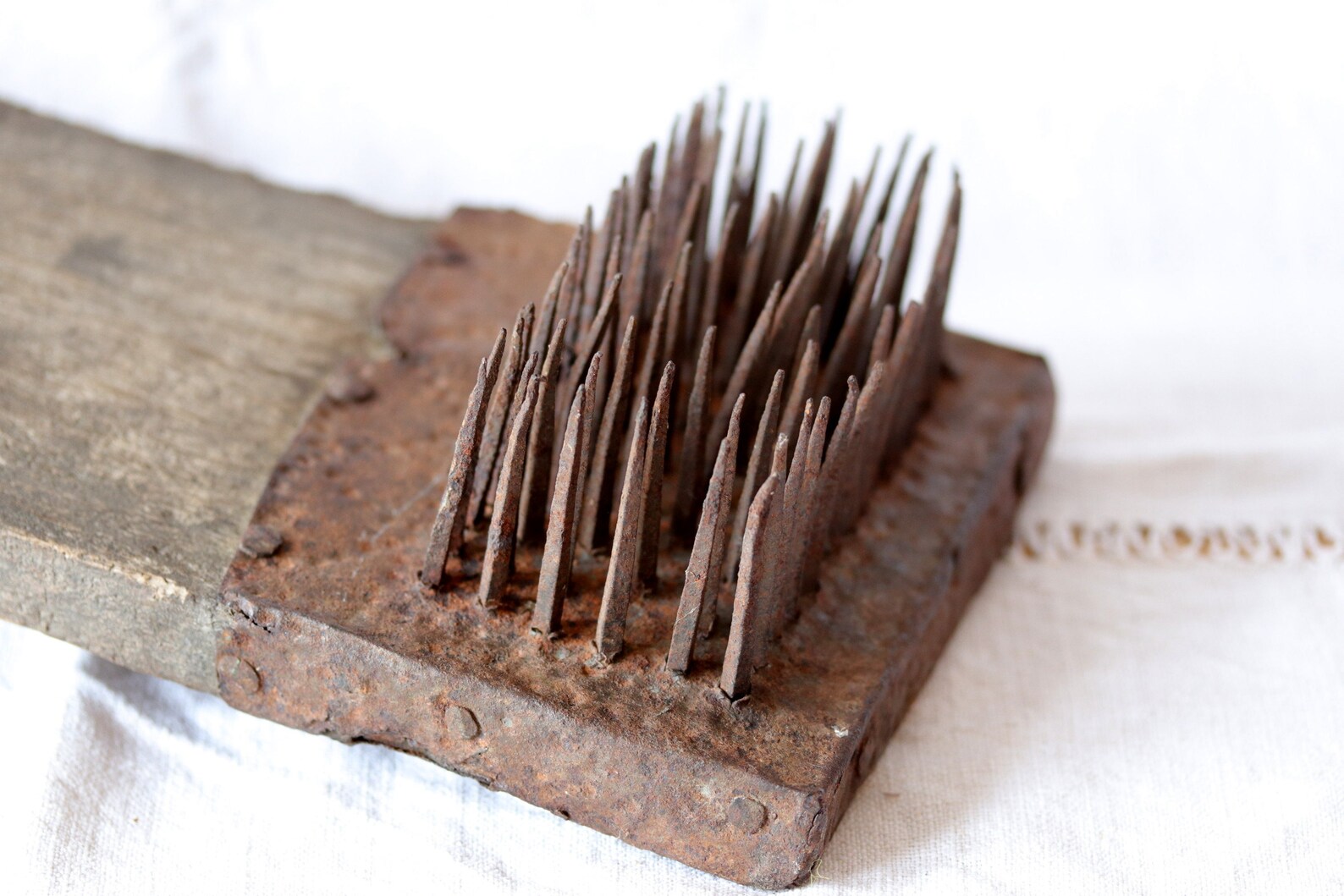 Rare Primitive Flax Hackle French Antique Wool Comb 1900s - Etsy