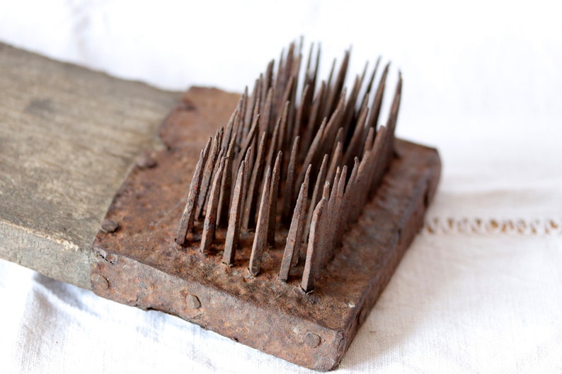 Rare Primitive Flax Hackle French Antique Wool Comb 1900s - Etsy