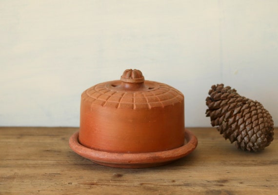 Home & Living Dining & Serving Rustic Terracota Water Butter Dish Large ...