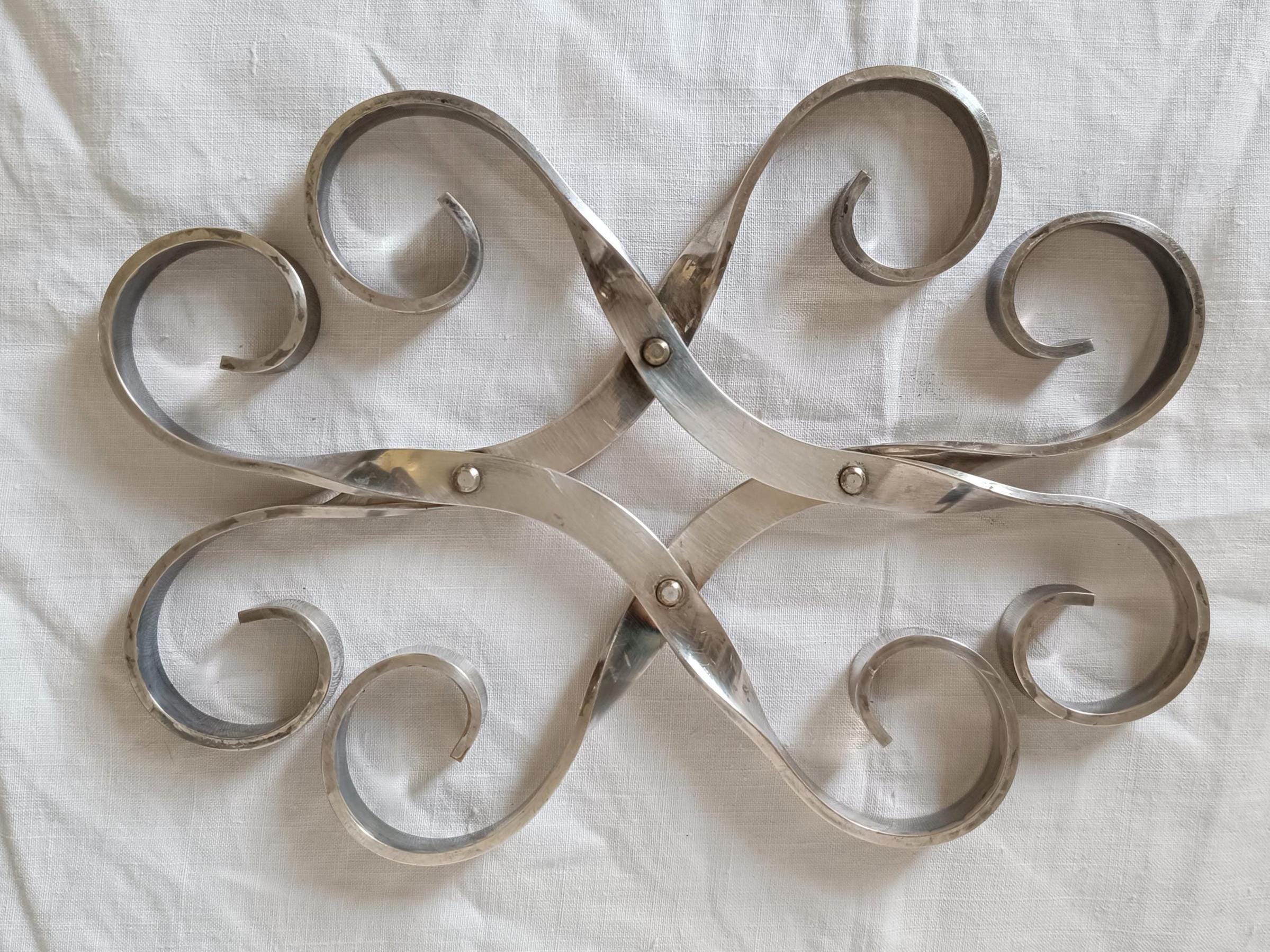 Vintage APOLLO Silver-plated Trivet: Foldable French Silversmith Decor ...