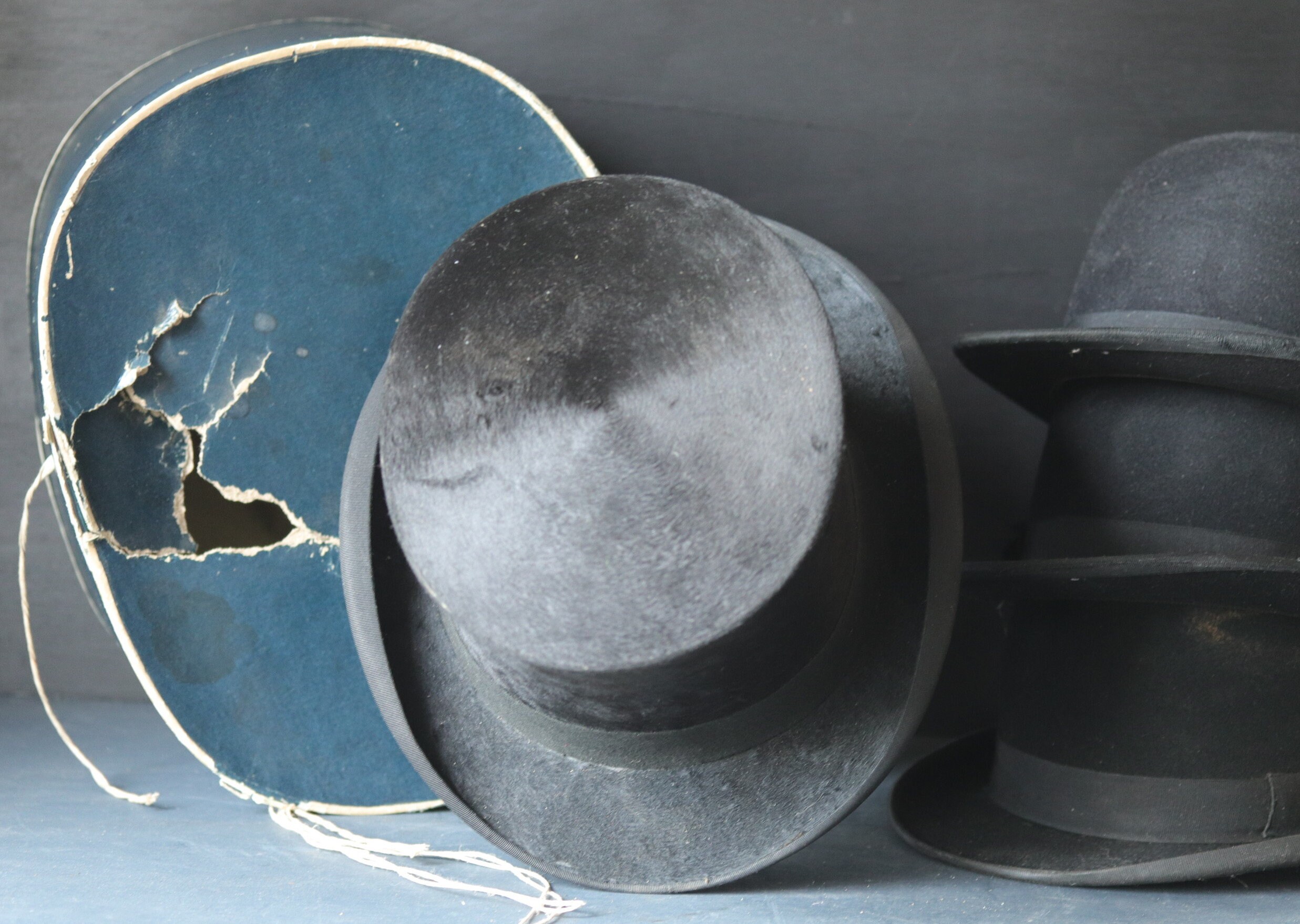 Rare French Antique Top Hat With Gros Grain Ribbon 1900s - Etsy