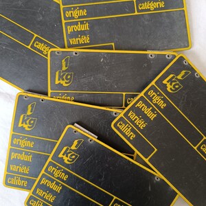 Set of 6 Vintage French Food Retail Price Tags, Traditional Grocery ...