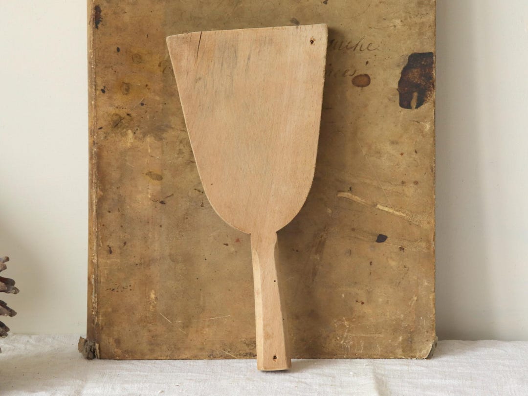 French Vintage Wood Washing Beater, Handcarved Laundry Paddle, Rustic ...