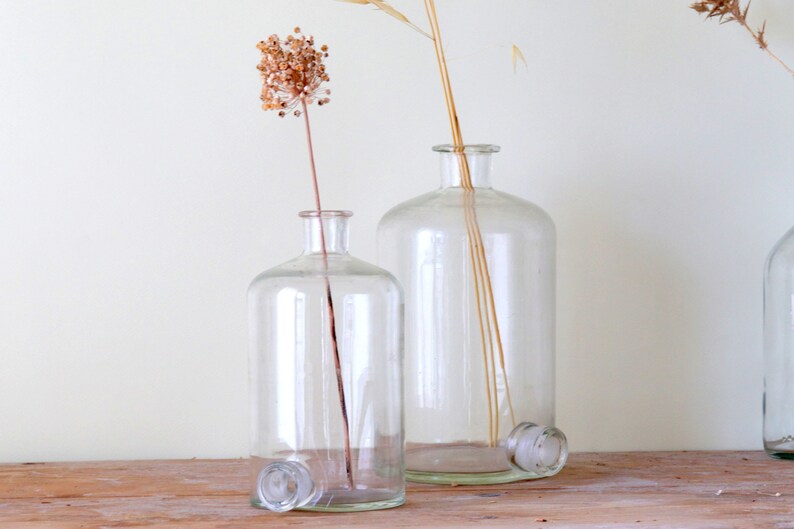 French Vintage Laboratory Bottle 1930s Blown Glass Chemistry | Etsy