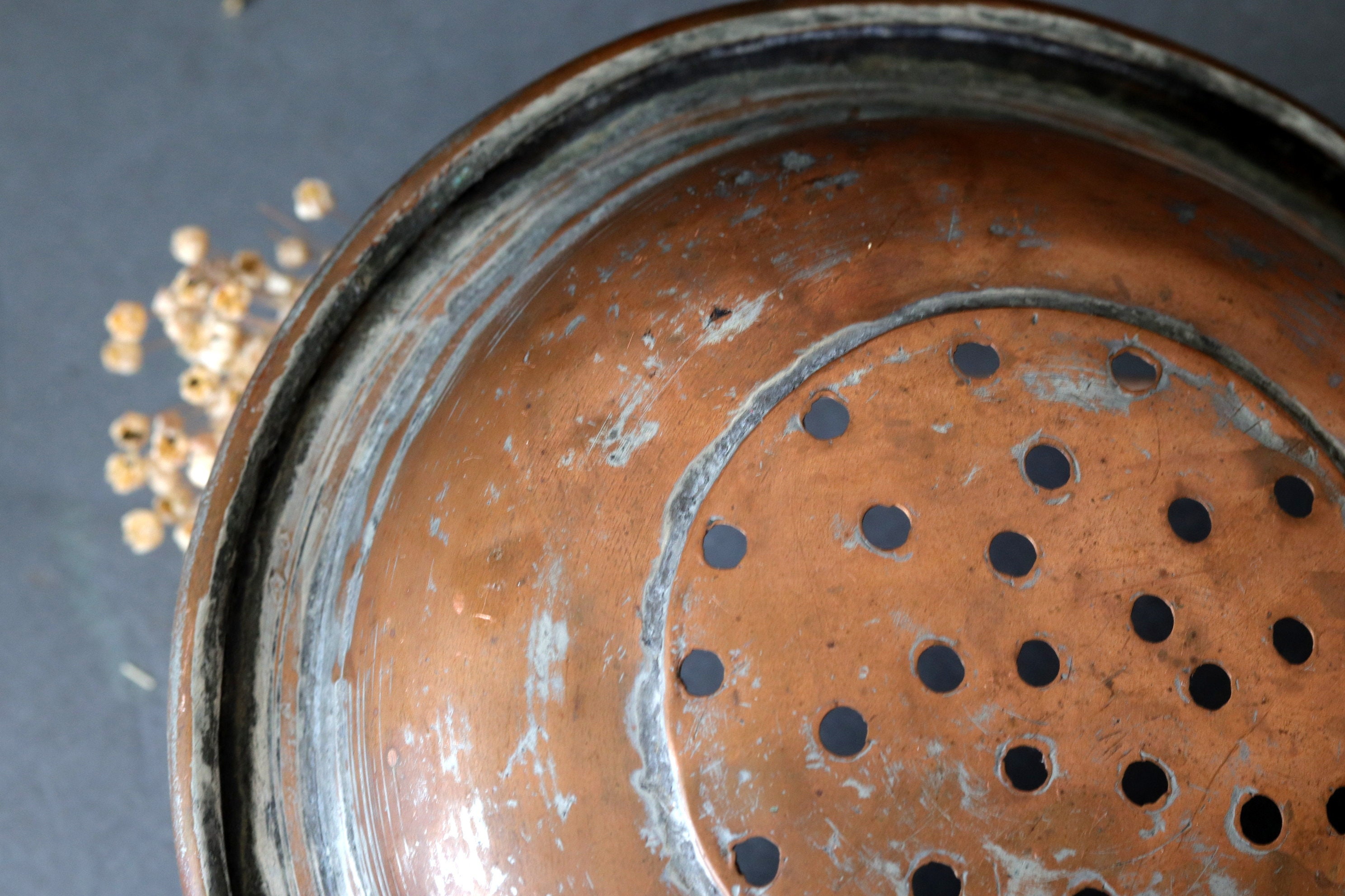 French Antique Copper Colander 1900s Copper Sieve 18 cm | Etsy