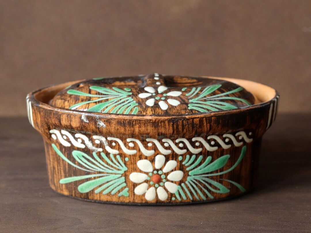 Small French Vintage SOUFFLENHEIM Oval Terrine Dish With Handpainted ...